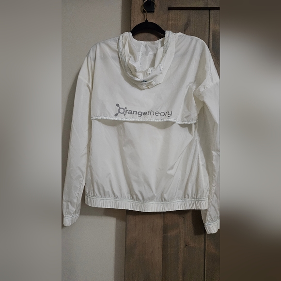 Orangetheory | Jackets & Coats | Orange Theory White Sheer Windbreaker ...